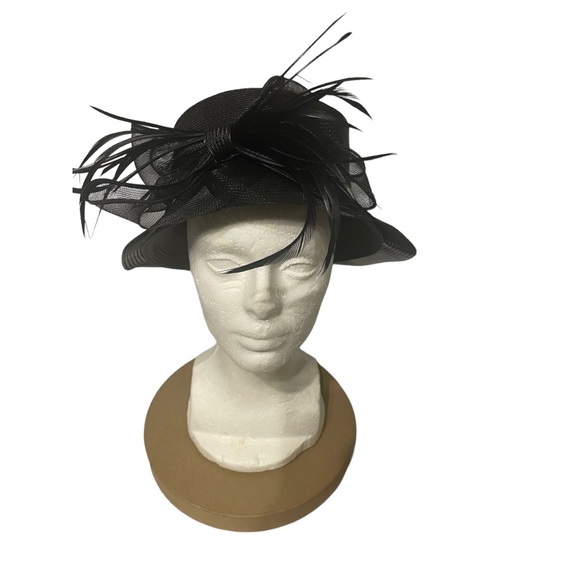 August | Accessories | 22 Fine Millinery Womens Fancy Black Dress ...